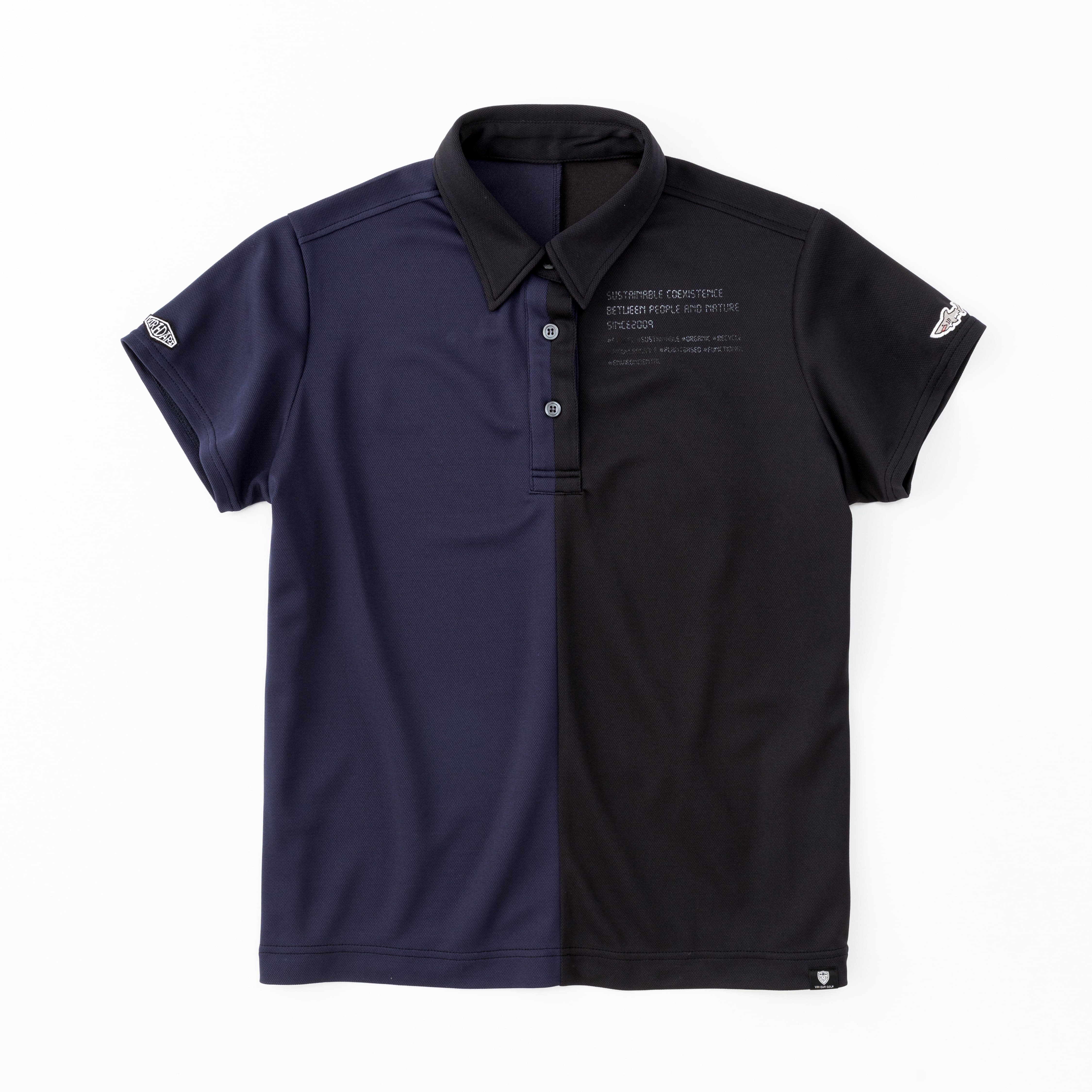 Center Bi-Color S/S Polo【L】(L Black×Navy): VIRI-DARI DESERTA ONLINE STORE｜JAL Mall｜ショッピングでマイルが ...