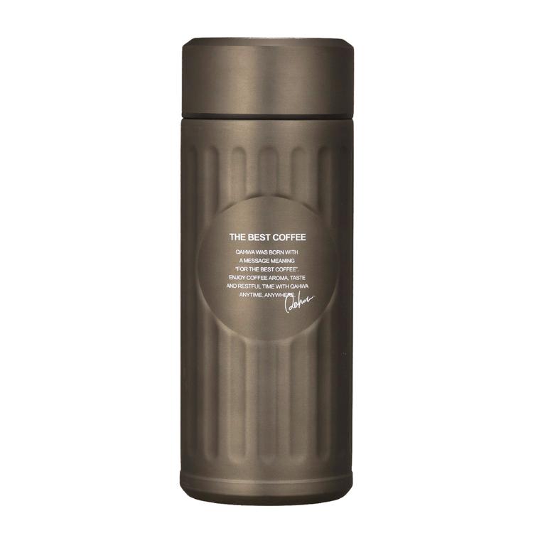 カフア コーヒーボトル 通販 抗菌 420ml 水筒 コーヒー専用ボトル QAHWA ステンレスボトル マイボトル 保冷 保温 おしゃれ テフロン加工 マグボトル ボトル オフィス 持ち運び ...