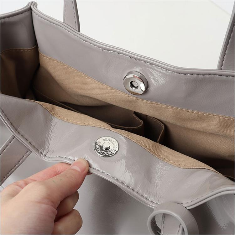 カシュカシュ cachecache バッグ 01-00-76454 通販 トートバッグ ソフトエナメルスクエア手提げトートS 手提げ レディース ミニトート 合皮 トートバック 合成皮革 ...