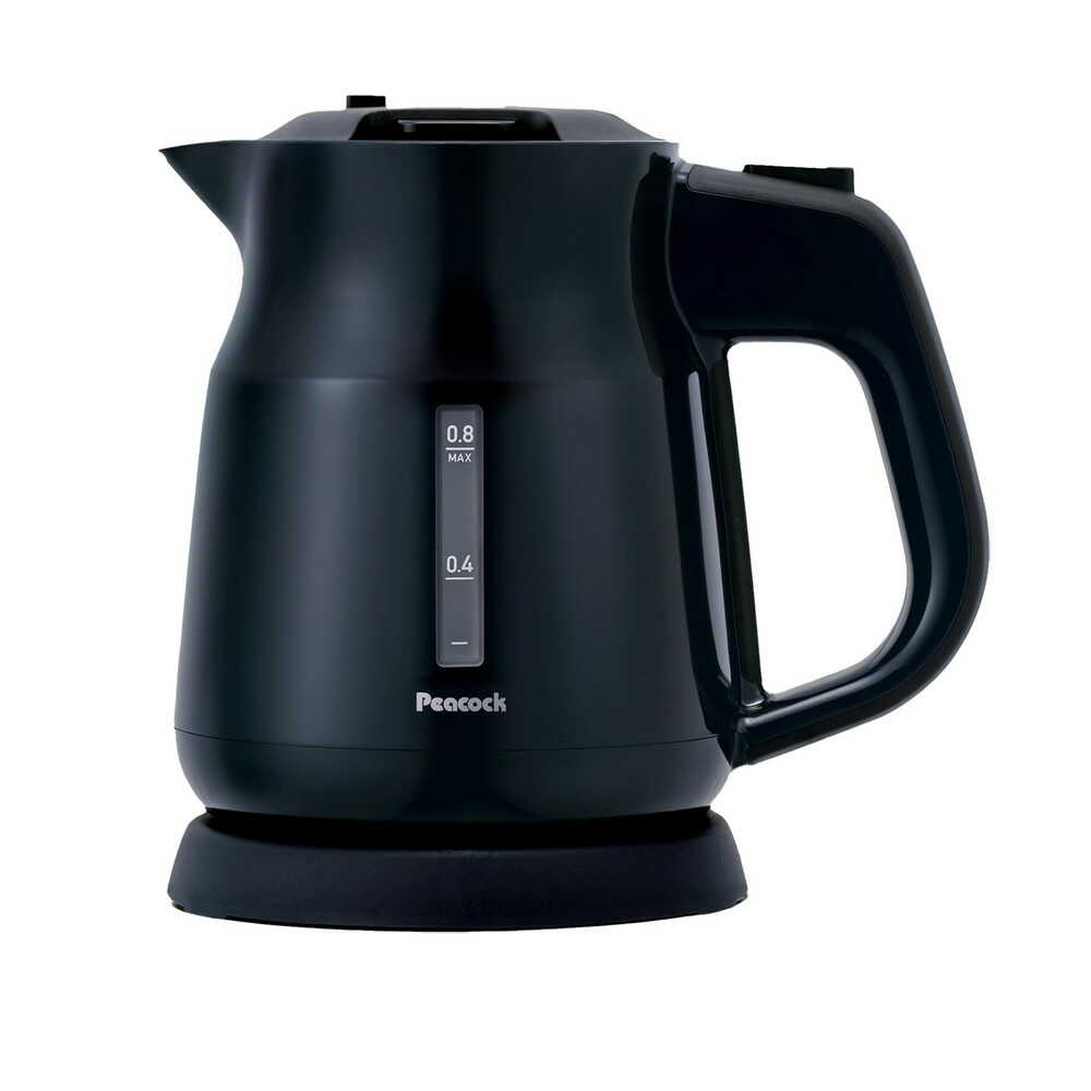 ピーコック 電気ケトル 0.8L WGK-08B(ブラック): サンドラッグ｜JAL Mall｜ショッピングでマイルがたまる・つかえる